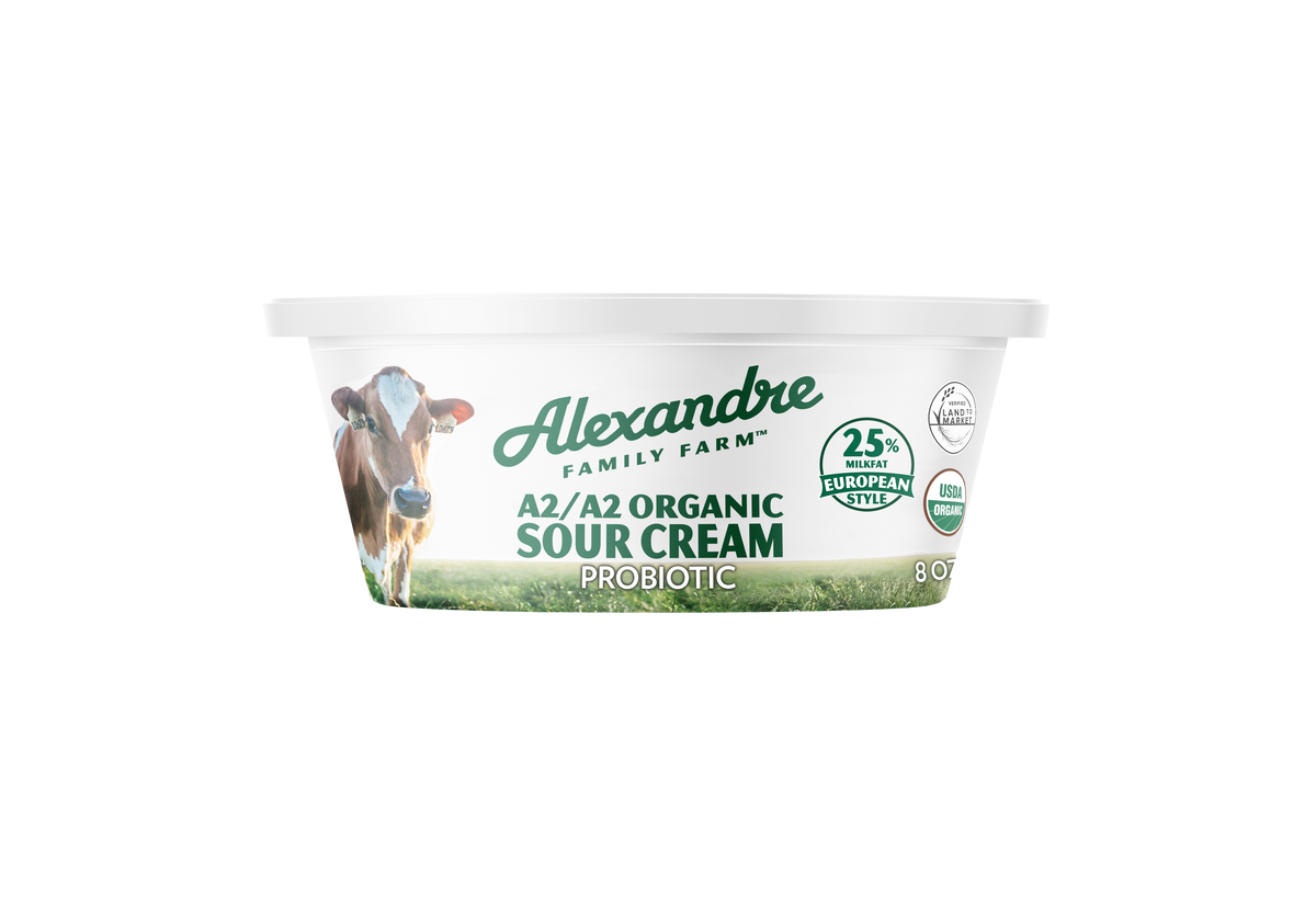 Probiotic Sour Cream, A2/A2, Regenerative, Organic – Alexandre Family Farm